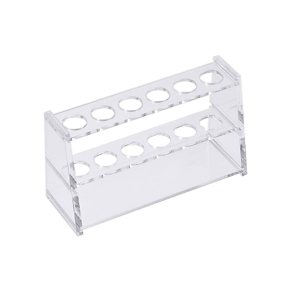 KNMNIU Acrylic Test Tube Holder Rack 6 Sockets for 10ml Centrifuge Tubes Clear (10ml,6 Sockets)