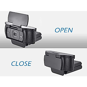 CloudValley Webcam Cover for Logitech C920/ C920x/ C922x/ C930e/ C922/ C920 HD Pro Stream Webcam, Camera Cover to Protect Lens and Security, Black