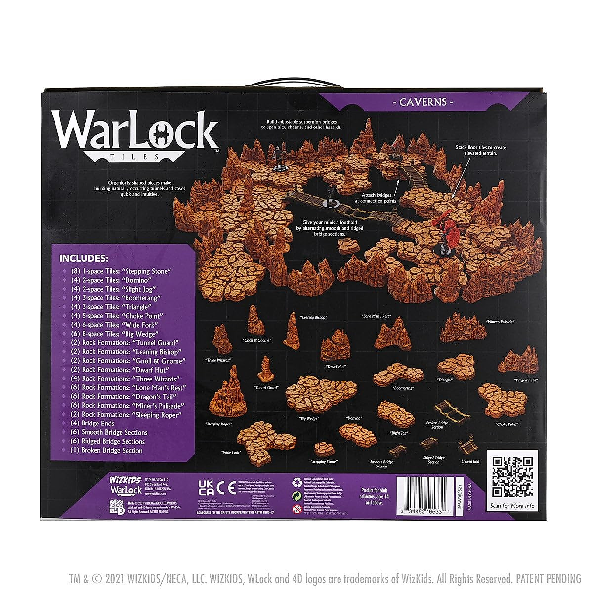WizKids Warlock Tiles: Base Set – Caverns