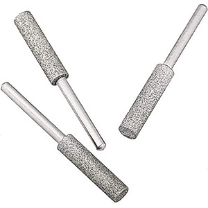 OIIKI 6 Pack Burr Grinding Stone File, Chainsaw Sharpener 7/32 Inch (Silver)
