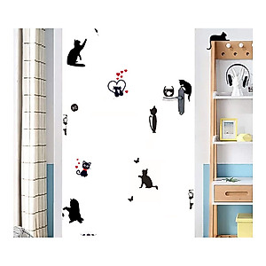 Adam Victor Removable Switch Stickers, Various Lovely Cats, Pandas Different Cartoon Wall Sticker Decor, Family Light Switch Decals DIY Kids Bedroom Car Stickers Office Home Decoration (20 PCS)