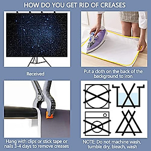 ASOONYUM 7x5ft Starry Night Photo Backdrop Sky Galaxy Star Blue Universe Space Theme Starry Background for Photography Kids Boy 1st Happy Birthday Banner Newborn Baby Shower Photo Studio Booth