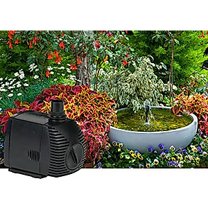 Little Giant PES-380-PW 115-Volt, 380 GPH Magnetic Drive Pump for Fountains and Small Ponds with 15-Ft. Cord, Black, 566718