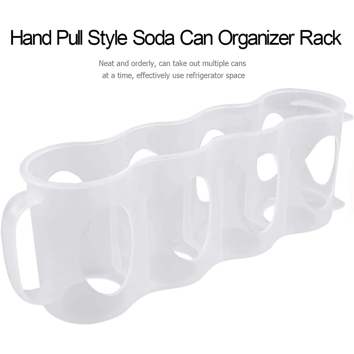 MOXAS Soda Can Organizer for Refrigerator Shelf, Drink Organizer for Fridge，Soda Can Beverage Holder,Fridge Storage Sliding Rack 2-Pack