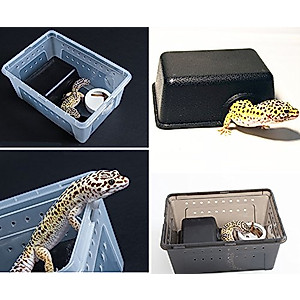 Reptile Hide Box, Small Animal Hideaway, Hides with Texture Help Peeling, for Snakes, Lizards, Leopard Gecko (M)