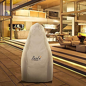 BALI OUTDOORS 22 Inch Fire Pit Chiminea Cover Column, Heavy Duty, Waterproof and Weather Resistant Oxford Fabric Cover, Brown