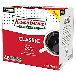 Krispy Kreme Doughnuts Classic, Keurig Single Serve K-Cup Pods, Medium Roast Coffee 48 Count
