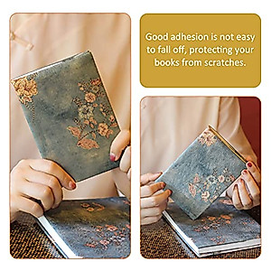 LUOZZY Cloth Book Cover Adjustable Notebook Cover A6 Cloth Book Sleeve Flower Print Washable Book Protector