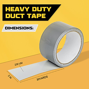 SIKEDEPRO Duct Tape, Silver Duct Tape，5 Rolls 2 inches x 30 Yards Duck Tape,Strong, ducttape, Flexible,Heavy Duty Duck Tape，Waterproof Bulk Value for Indoor & Outdoor Repairs, Industrial Use