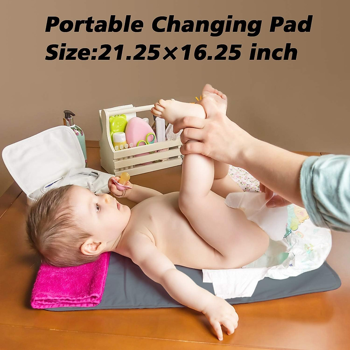 Mancro Diaper Bag Backpack, Multifunctional Travel Dad Diaper Bag with Insulated Pockets, Large Capacity Baby Diaper Backpack for Men and Women with Laptop Pocket and Stroller Straps, Grey