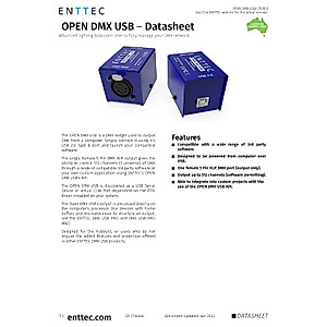 Enttec Open DMX USB 70303 Lighting Interface & SIRS-E 70029 5P Male to 3P Female Adapter (Bundle) - No Software Included - Open Source/Hardware Only/Entry Level Model for Beginners