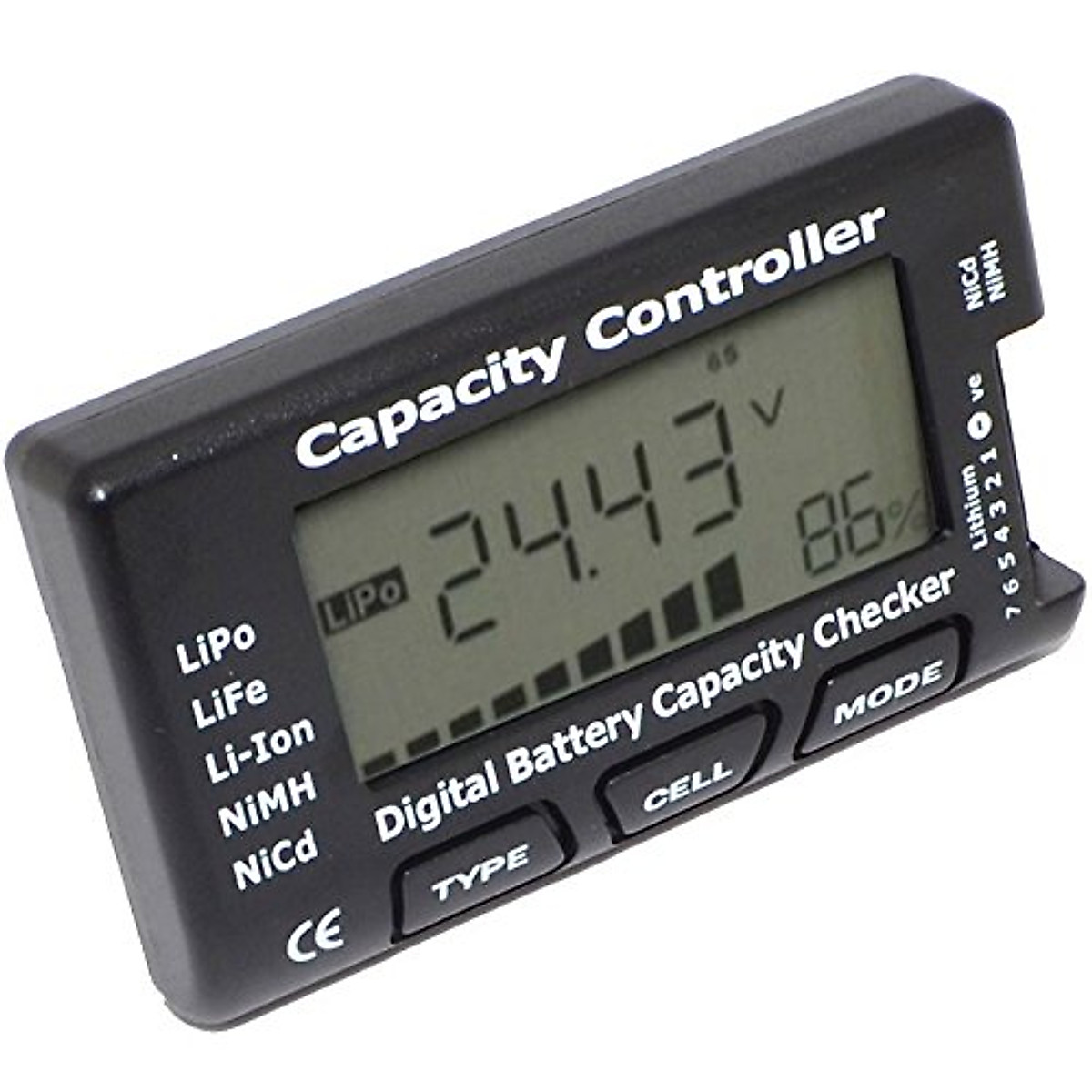 HiLetgo LiPo Life Li-Ion NiMH Nicd Cell Meter Digital Battery Capacity Meter Power Test CellMeter-7 Digital Battery Capacity Checker LiPo Life Li-ion NiMH Nicd