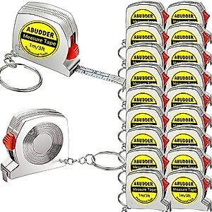 20 Pieces Mini Tape Measures Keychains,Small Tape Measures Retractable, Pocket Tape Measures,Measuring Tapes Retractable, 3 Feet