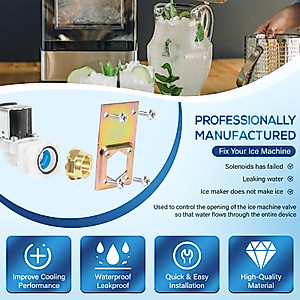 000009123 Water Inlet Valve Assembly 120V 60Hz 5W Replacement for Manitowoc Ice Machines for I, IB, S, SD, JC, QR, SD, K Series IH9123 33129026 000008483