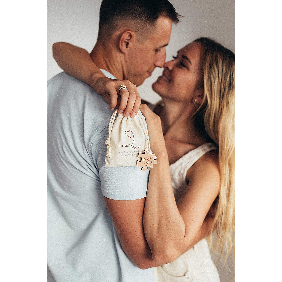 Heart's Sign Pregnancy Announcement Puzzle | Baby Announcement Puzzle | Gender Reveal Puzzle | Pregnancy Announcement for Grandparents | Pregnancy Announcement for Dad