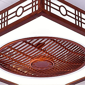 64W LED Ceiling Fans,Modern Acrylic Semi Flush Mount LED Invisible Ceiling Fan Lighting with Remote Control 3-Light Color and 3-Speed Changeable Enclosed Fandelier Timing Lamp (22.4 inch Round)
