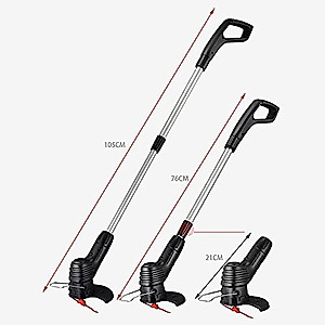 kekafu Cordless String Trimmer Weed Wacker Electric Thread Trimmer: 12V Power Grass Trimmer Lawn Edger,Electric Lawn Trimmer for Cutting Blade, Adjustable Height Weed Eater Tool for Garden and Yard