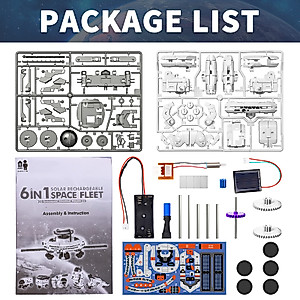 Lucky Doug STEM Projects for Kids Age 8-12, 6-in-1 STEM Solar Robot Kit Space Toys Birthday for Boys Girls Kids Teen 8 9 10 11 12 13 Years Old, Science Kits for Boys