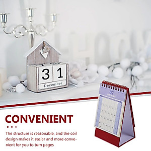 COHEALI Flip Desk Calendars Pocket Notepad 2023 2024 Calendar Small Desk Calendar 2023-2024 Standing Desk Calendar 2023 2024 Desk Calendar Mini Calendar 2024 Table Mat Paper Spiral Office