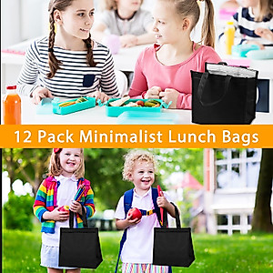 meekoo 12 Pcs Lunch Bag Insulated Lunch Bag Reusable Leakproof Cooler Bag Waterproof Lunch Tote for Women Men Adults Unisex Work Lunch School Picnic Office Travel, Back to School