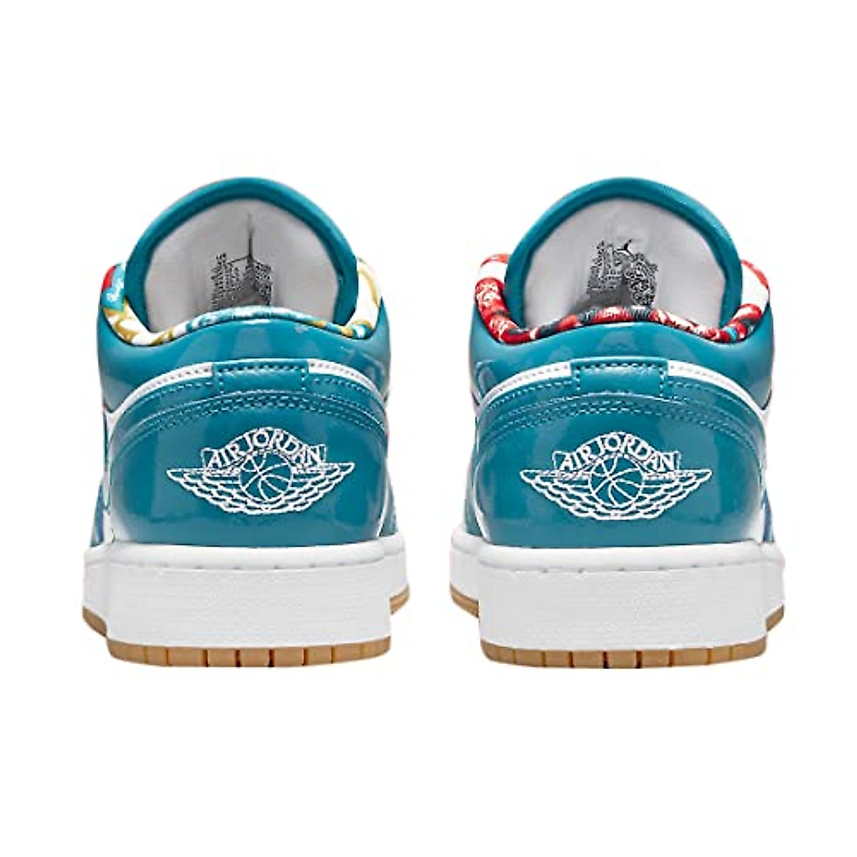 Jordan Big Kid's 1 Low SE Barcelona Cyber Teal/Cyber Teal-White (DM0589 400) - 4