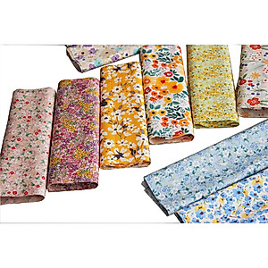 100% Cotton Quilting Fabric Squares 5''x5'' Floral Print Precut Fabric Bundles Charm Packs for Quilting 5 inch Clearance for Pathwork Quilt（Fresh Style）
