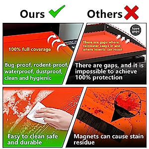 Wrpaulk 36" Silicone Griddle Mat Cover for Blackstone,Full Coverage Food Grade Griddle Grill Mat,Protects Grill Year-Round from anmial,Debris and Rust,Color:Orange
