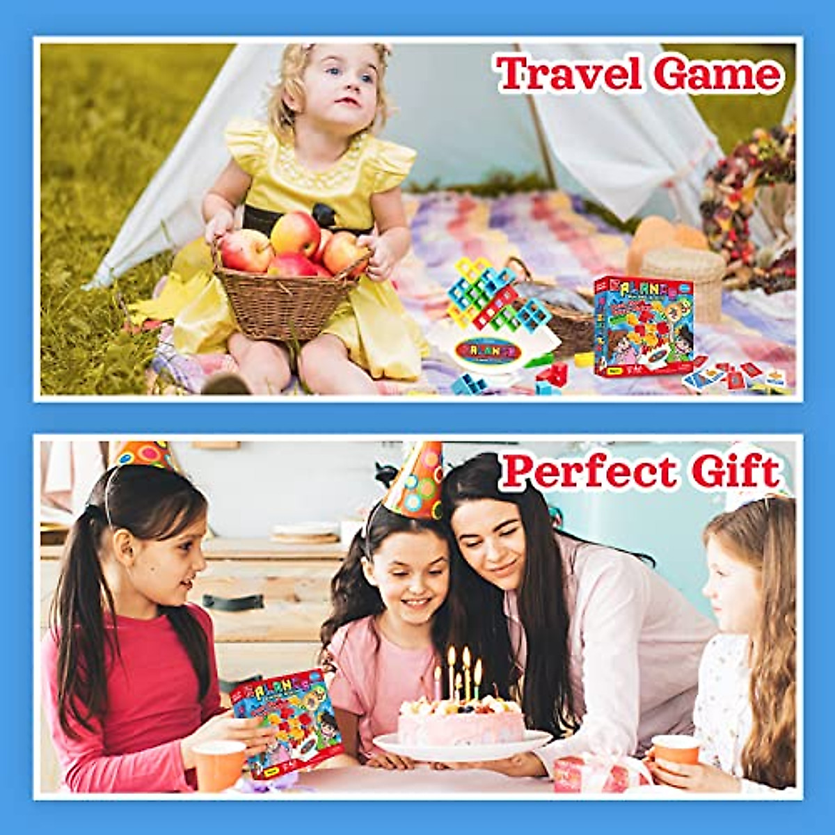 iYuePeng Board Games for Kids & Adults Tetra Tower Balance Stacking Toys Perfect for Family Games, Parties, Travel