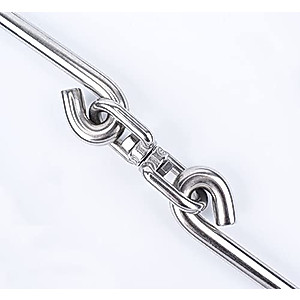 Alele Swiveling Meat Hook,10mm Heavy Duty Stainless Steel Processing Butcher Hooks - Large Fish,Hunting,Carcass Hanging Hook Pack of 2 (13inch Swiveling Meat Hook)