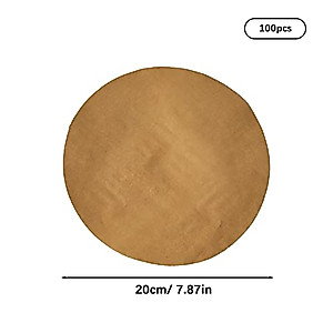 Air Fryer Paper Steaming Pad Baking Barbecue Snack Bread Paper Oil Proof Paper Avoid Stick Paper 20cm100 Sheets of Parchment Paper Air Fryer Tray for Ge Oven