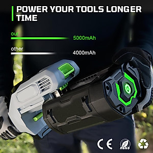 THISSENERGYSYSTEM Replacement for EGO Battery 56V High Capacity 5.0AH Lithium Ion Compatible with 56V EGO Power Tools BA1400T BA2800T BA2242T BA2800