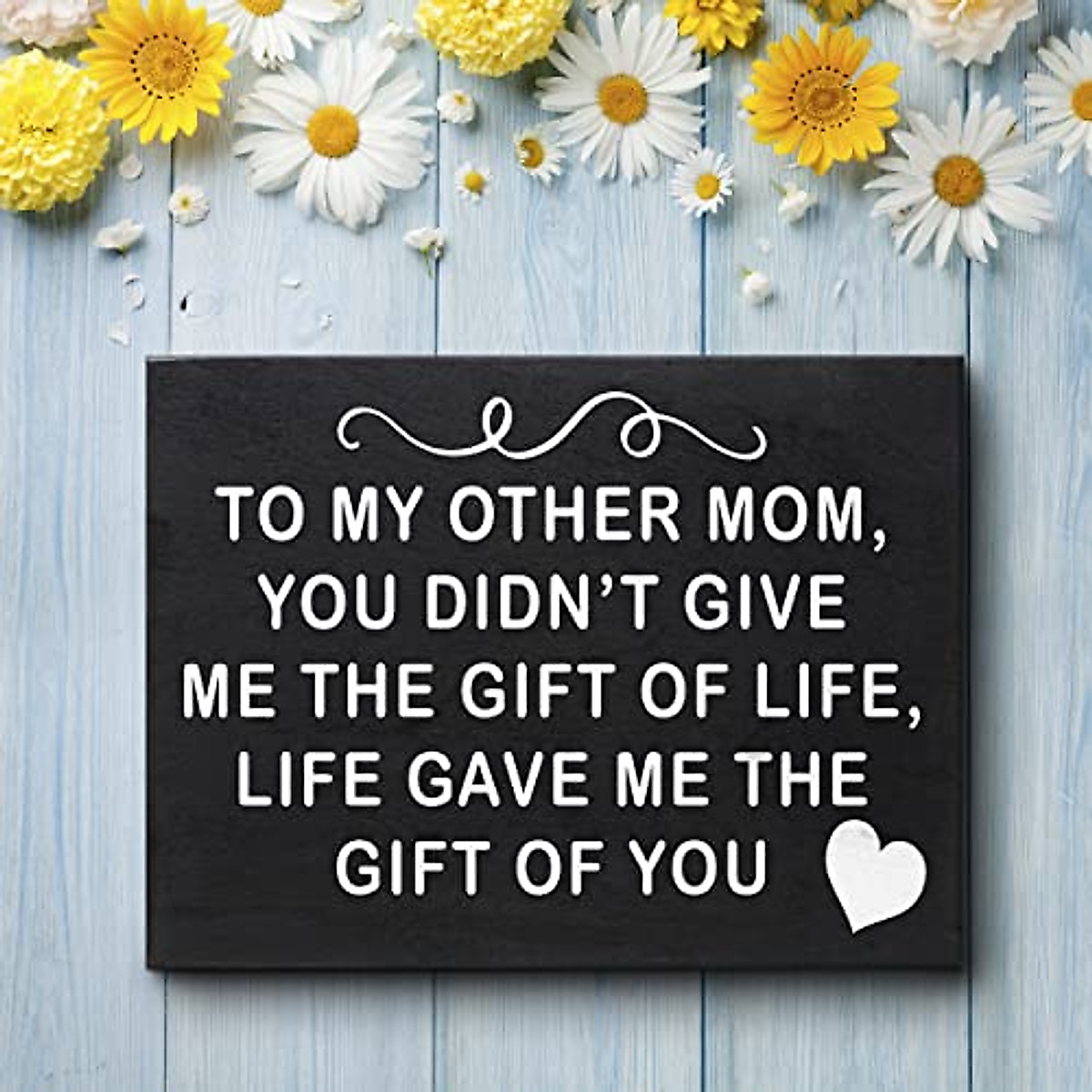 JennyGems To My Other Mom, Life Gave Me the Gift Of You Wooden Sign, Bonus Mom Gifts, Gift for Stepmom Foster Mom, Mother in Law, Wall Hanging Decor, Made in USA