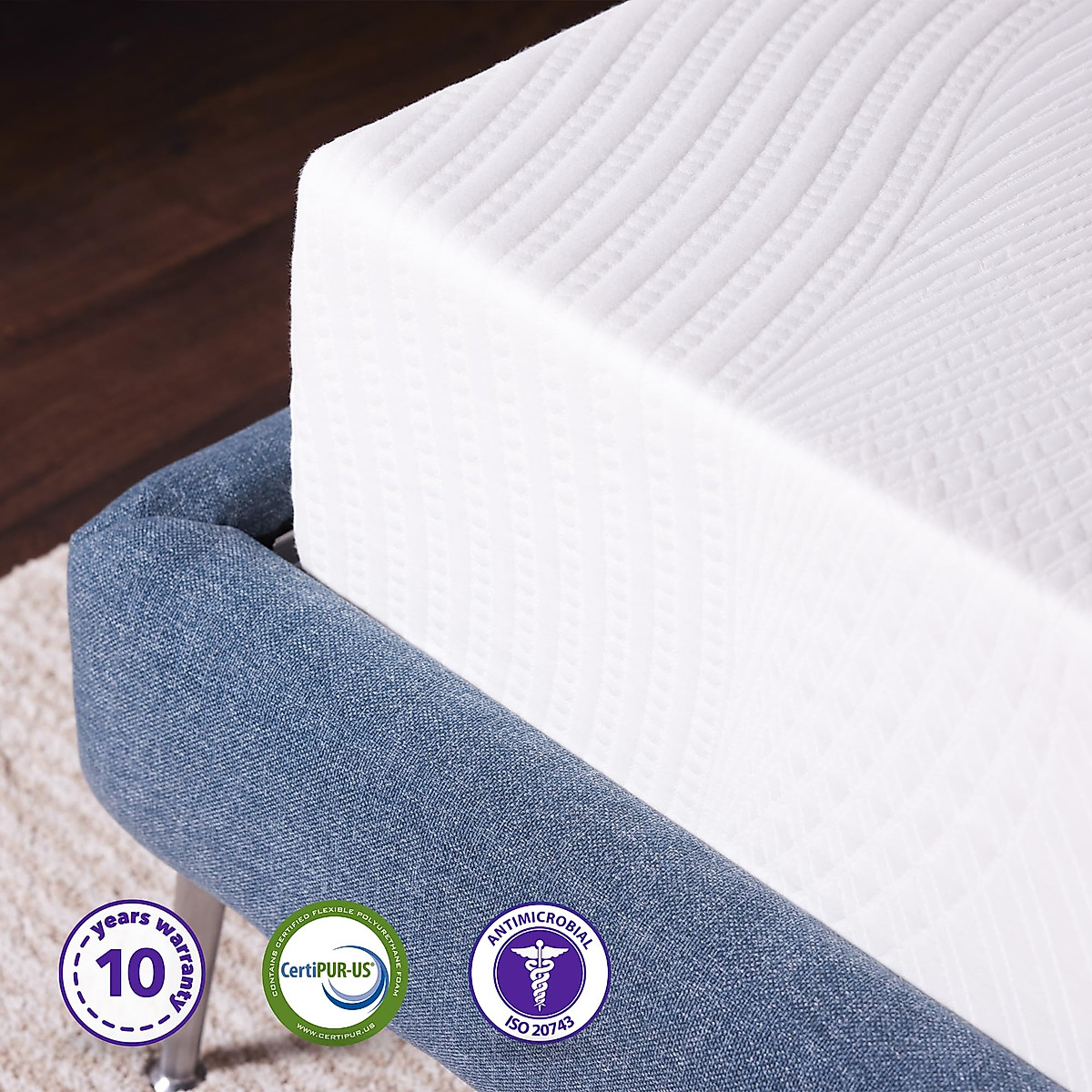 Polysleep Sierra 9" Memory Foam Mattress — Medium Firm Mattress in a Box, Made in North America with Premium Foam — Full/Double Size