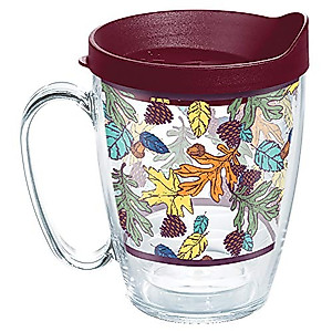 Tervis Made in USA Double Walled Fiesta Insulated Tumbler Cup Keeps Drinks Cold & Hot, 16oz Mug, Butterscotch Fall Leaves