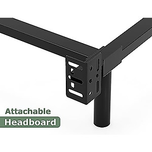 Bedsnus California King Size Bed Frame, 9 Inch Metal Basics Bed Frame,High Profile Base for Box Spring, 9-Leg Support, Noise-Free, Easy Assembly, Black