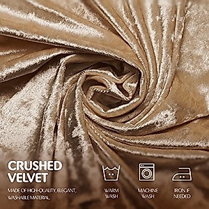 Elegant Rectangle Tablecloth 90 x 156 Inch, Made With Fine Crushed-Velvet Material, Classic Champagne Rectangle Tablecloth With Durable Seams, Table Cover Great for Weddings, Dinners, Events and more
