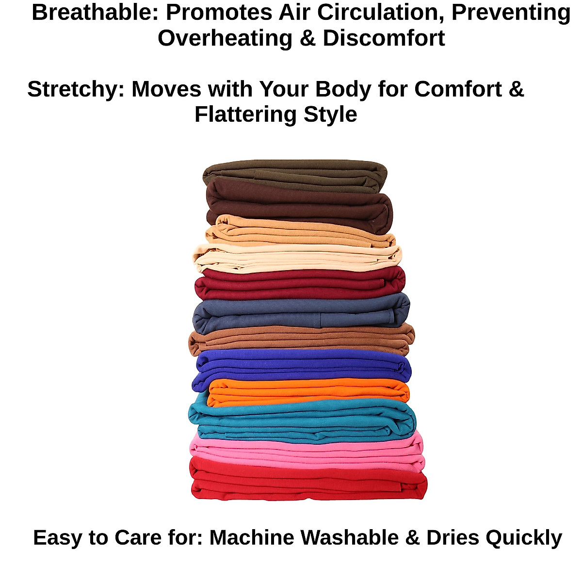 FabricLA Cotton Spandex Jersey Knit Fabric by The Yard 12OZ - 58/60" Inches (150 CM) Wide - Ultra Soft Cotton Spandex Blend - Use Our 4 Way Stretch Knit Fabric for Clothing - Black, 1 Yard