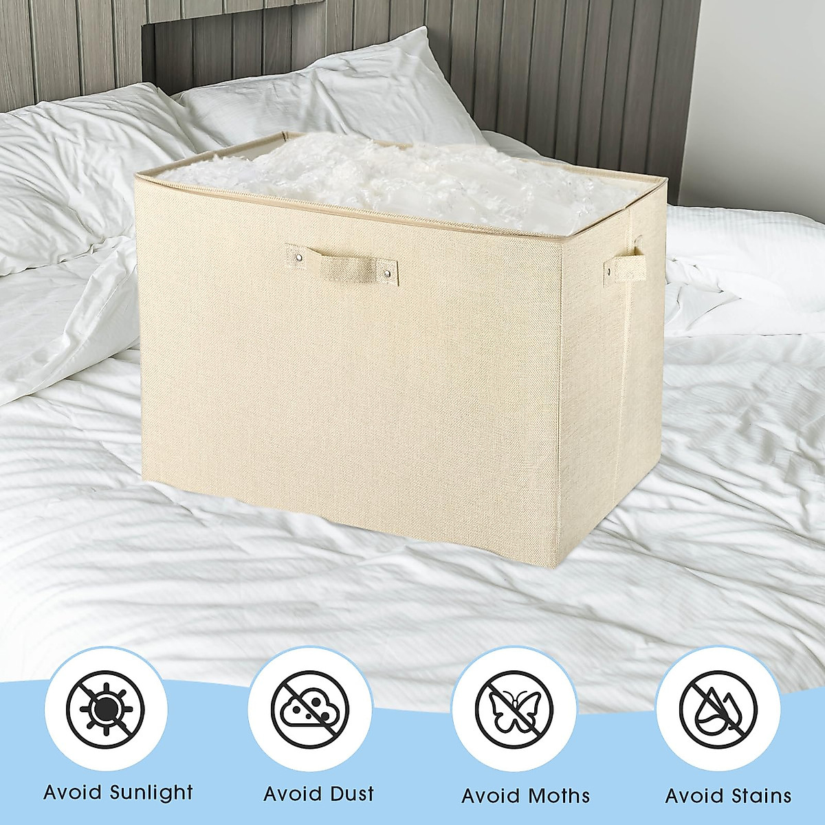 BlissfulAbode Wedding Dress Box - Wedding Dress Preservation Box with 20 Sheets of Acid Free Tissue Paper for Wedding Dress Storage Box Kit,Heirloom Wedding Gown Storage Box - Bride Musthaves