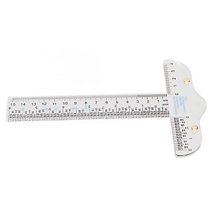 T Ruler T Ruler Inch Cm Scale Clear Acrylic Portable Multifunction Drafting Ruler Clear Graduation T Ruler for Art Binding Crafts Easy Reference