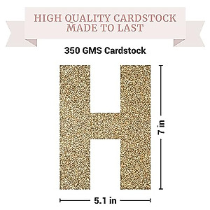 Perfect Occasion Gold Glitter Happy Birthday Pre-Strung Banner - 8 ft Strands Cardstock - Party Decorations & Decor