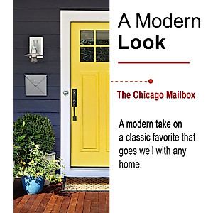 NACH Mailboxes for Outside Wall Mount, 10 x 10 x 4 inch Silver Mail Boxes for House Outside, Waterproof Mailboxes for Outside - Chicago Style Mail Box