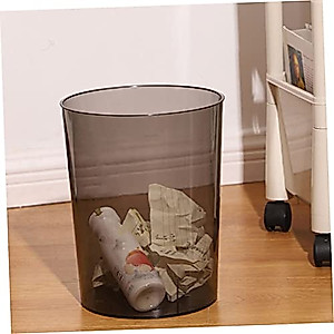 STOBOK 2pcs Decorative Kitchen Wastebasket Cans Bathroom Container Offices Paper Small Translucent Ash-bin Lidless Unique for Clear Bucket Bag Large Basket Uncovered Black Pot Bedrooms