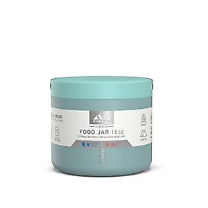 Hydrapeak 18oz Stainless Steel Vacuum Insulated Thermos Food Jar | Kids Thermos for Hot Food and Cold Food, Wide Mouth Leak-Proof Soup Thermos for Adults, 10 Hours Hot and 16 Hours Cold (Aqua)