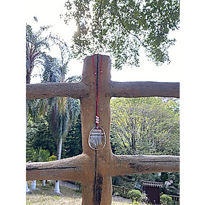 SLDHR Mini 8 Keys Kalimba Thumb Piano, Portable Marimba Music Thumb Piano Pendant with Lanyard, A Unique Gift for Children, Adults and Beginners (Oval) B12-1