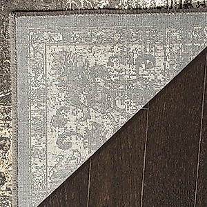 SAFAVIEH Vintage Collection 5'3" x 7'6" Soft Anthracite VTG117 Oriental Distressed Premium Viscose Area Rug