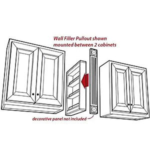 3" x 11-1/8" x 30" Wall Cabinet Filler Pullout
