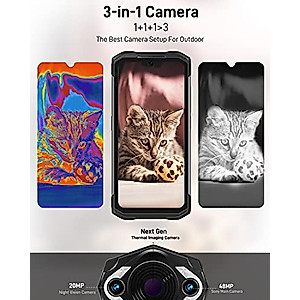 DOOGEE S98 PRO Rugged Smartphone, 8GB+ 256GB Android 12, Thermal Imaging Camera, 48MP 20MP Night Vision Camera, 6000mAh Big Battery, FHD IP68 Waterproof Cell Phone, NFC