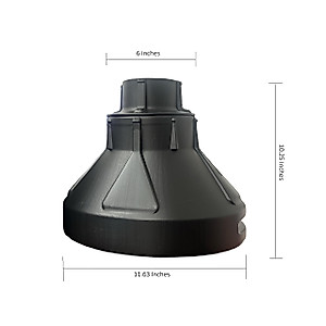 IPW Industries Inc. | Heavy Duty Commercial Funnel – Large Mouth Funnel, Plastic Funnels for Gas Tank, Transmission Fluid, and Liquid – Wide Mouth Spill Free Funnel for Filling Bottles and Water Tanks
