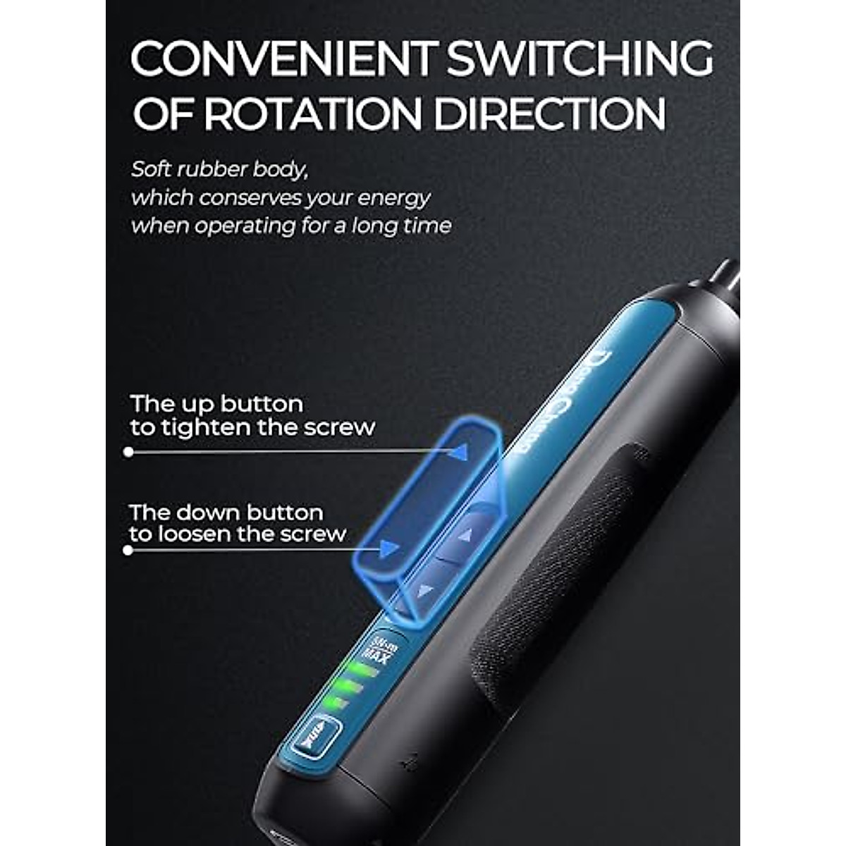 DongCheng 4V Cordless Electric Screwdriver, 2000mAh Battery Powered Rechargeable Screwdriver with 3 Torque Setting Up to 5N.m, 300RPM, Dual LED Lights, 8pcs 2-Inch Magnetic Screw Bits for Home DIY