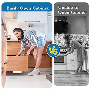 JZHLLA Cabinet Foot Pull Trash Cabinet Handle Trash Drawer Foot Pull for Full Overlay Cabinet Door Hands Free Trash Cabinet Opener for Kitchen, Living Room, Bedroom, Laundry Room (1, White)